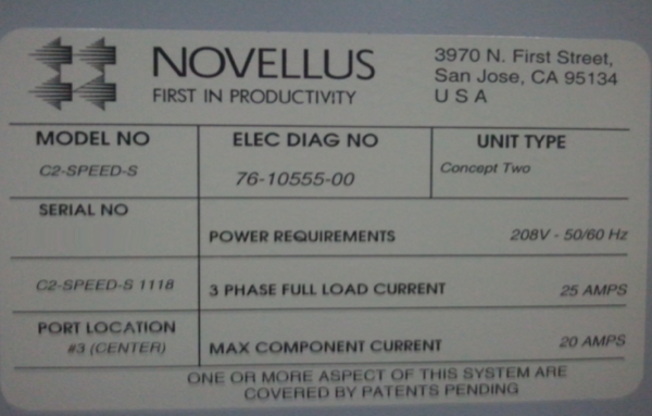 NOVELLUS CONCEPT 2 Speed 원자로 판매 가격 #194174, 2003에 사용됨 > CAE에서 구매