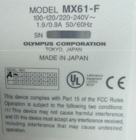 OLYMPUS MX61-F 현미경 판매 가격 #149290, 2009에 사용됨 > CAE에서 구매