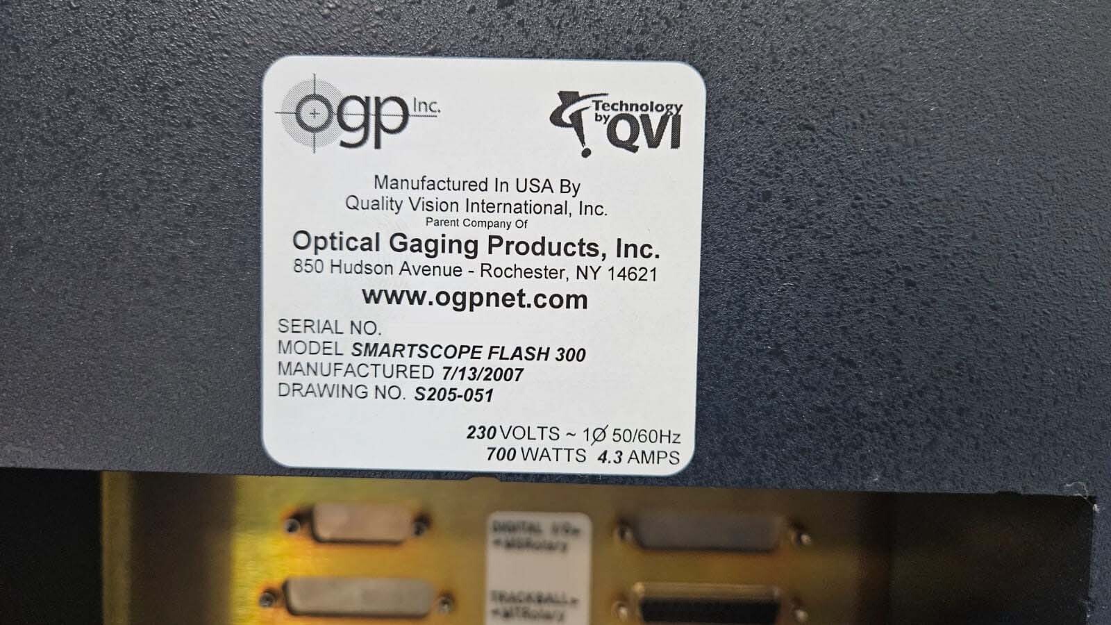 OPTICAL GAGING PRODUCTS / OGP SmartScope Flash 300 Optical Comparator ...