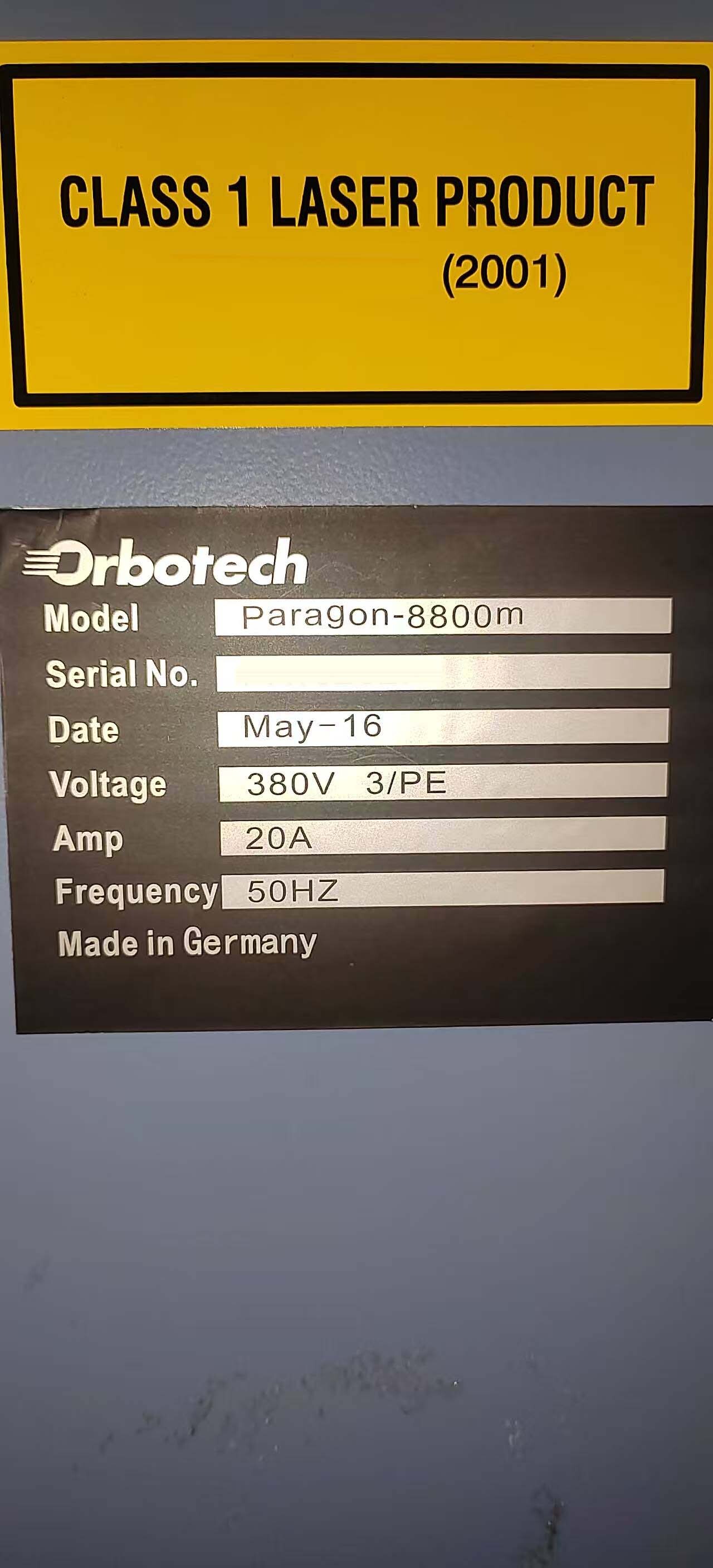 ORBOTECH Paragon 8800i 판매 가격 #293807973, 2016에 사용됨 > CAE에서 구매