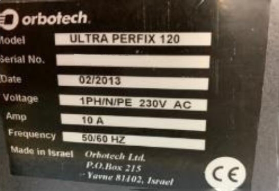 ORBOTECH Ultra Perfix 120 판매 가격 #9286493, 2013에 사용됨 > CAE에서 구매