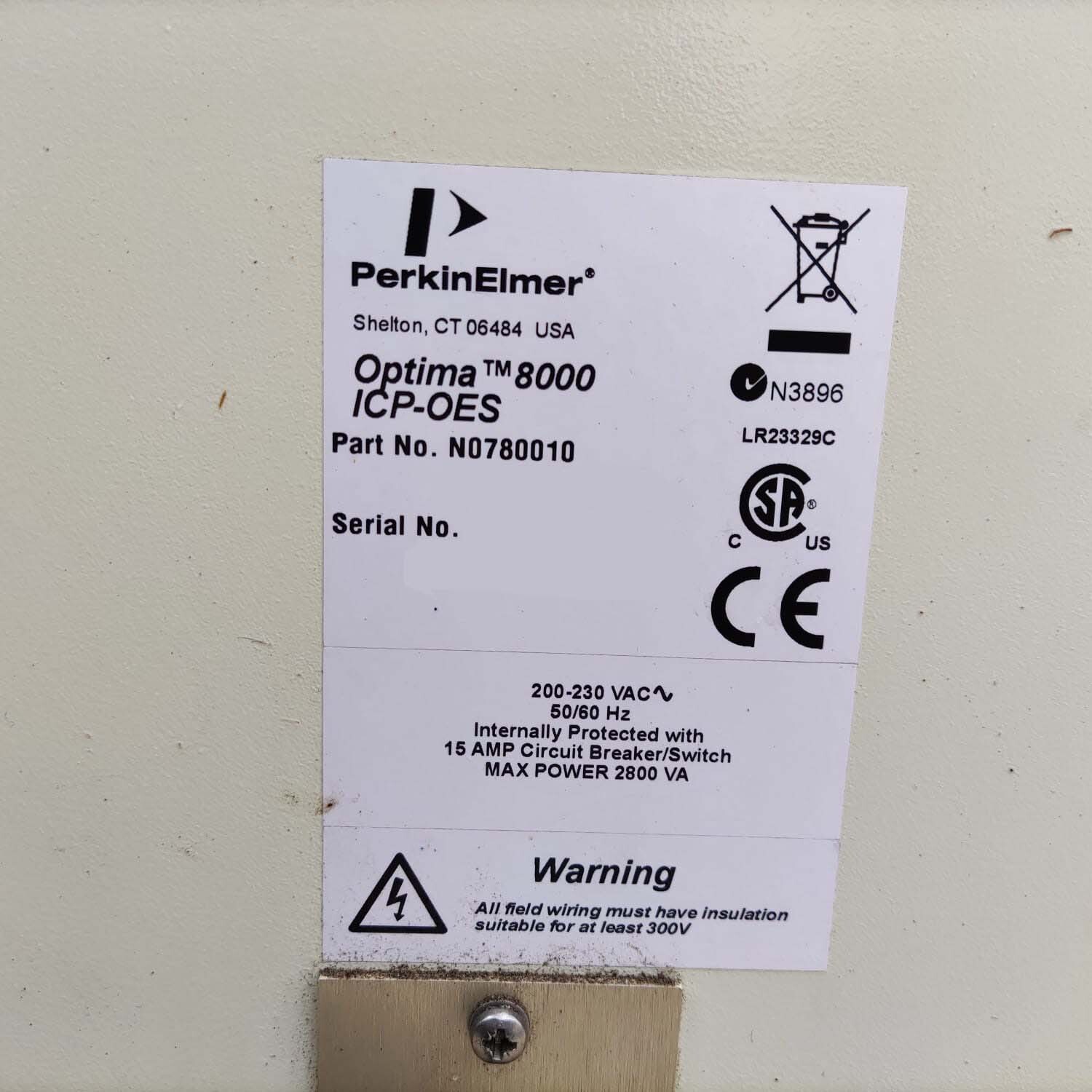 PERKIN ELMER Optima 8000 Spectrometer used for sale price #293759510 ...