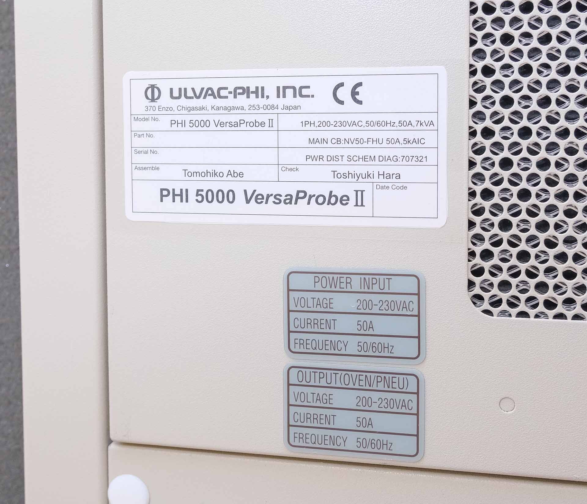 ULVAC / PHYSICAL ELECTRONICS / PERKIN ELMER PHI 5000 Versaprobe II ...
