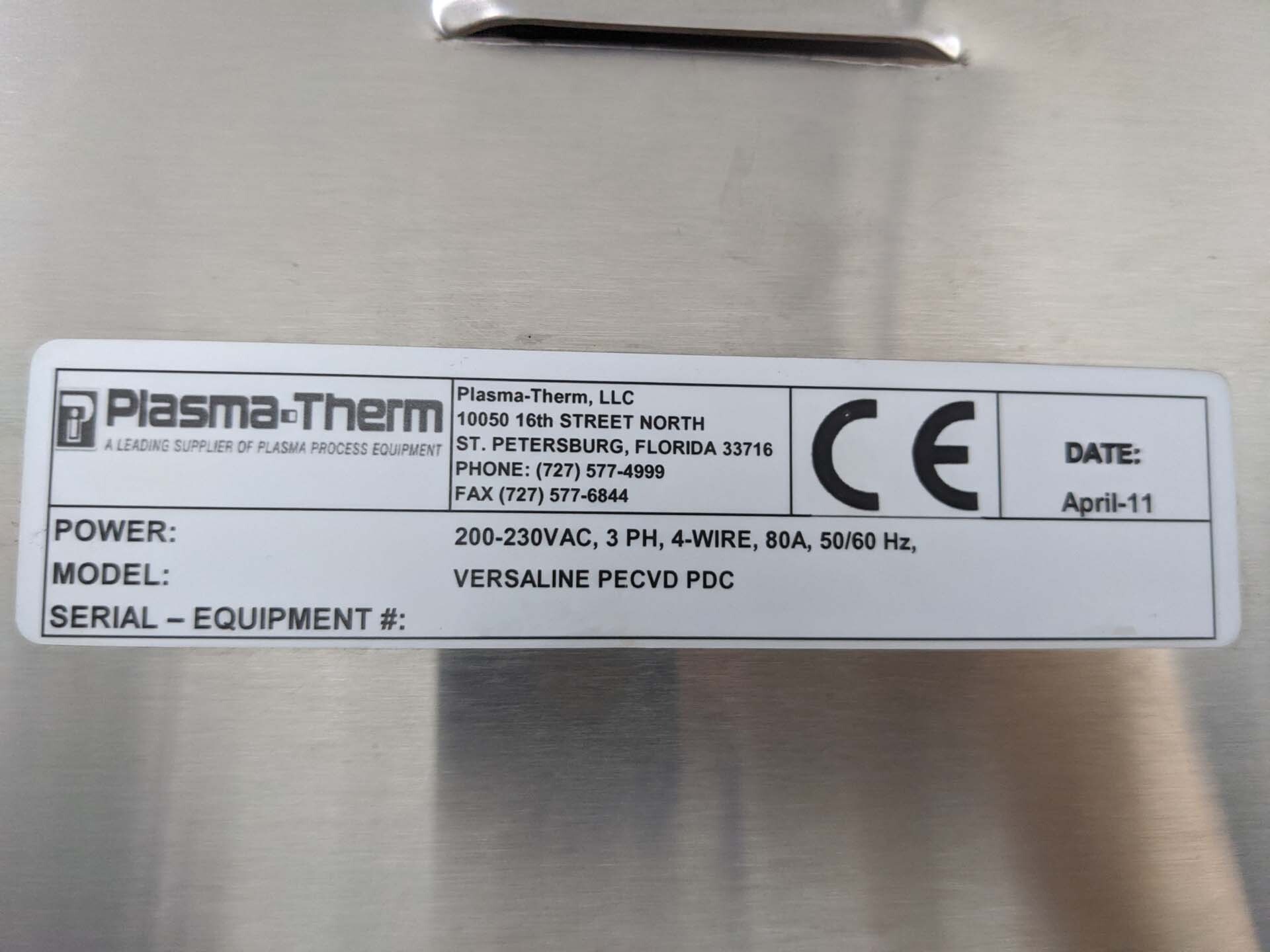 PLASMATHERM / UNAXIS Versaline 익숙한 판매용 가격 #293623726, 2011 > 사다 from CAE