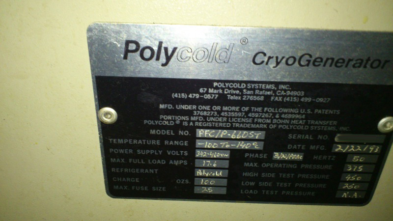 POLYCOLD PFC 660ST 칠러 판매 가격 #9018940에 사용됨 > CAE에서 구매