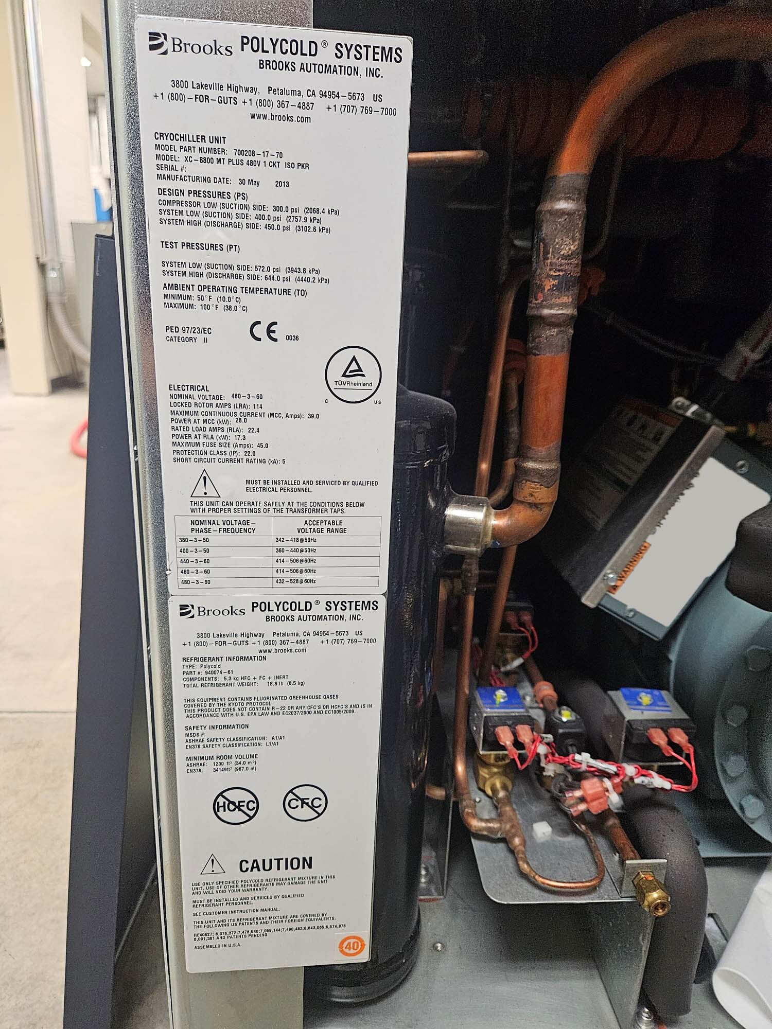 POLYCOLD XC-8800 MT Chiller used for sale price #293779306, 2013 > buy ...