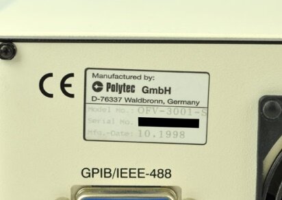 POLYTEC OFV 3001-S Electronic Test Equipment used for sale price ...