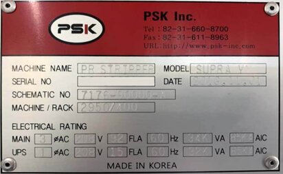 PSK Supra Vm 에처/애셔 판매 가격 #9363509, 2013에 사용됨 > CAE에서 구매