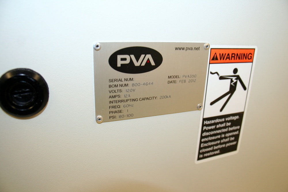 PVA 350 에처/애셔 판매 가격 #9064079, 2012에 사용됨 > CAE에서 구매