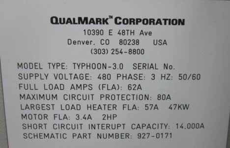 QUALMARK Typhoon 3.0 방 판매 가격 #9067903에 사용됨 > CAE에서 구매