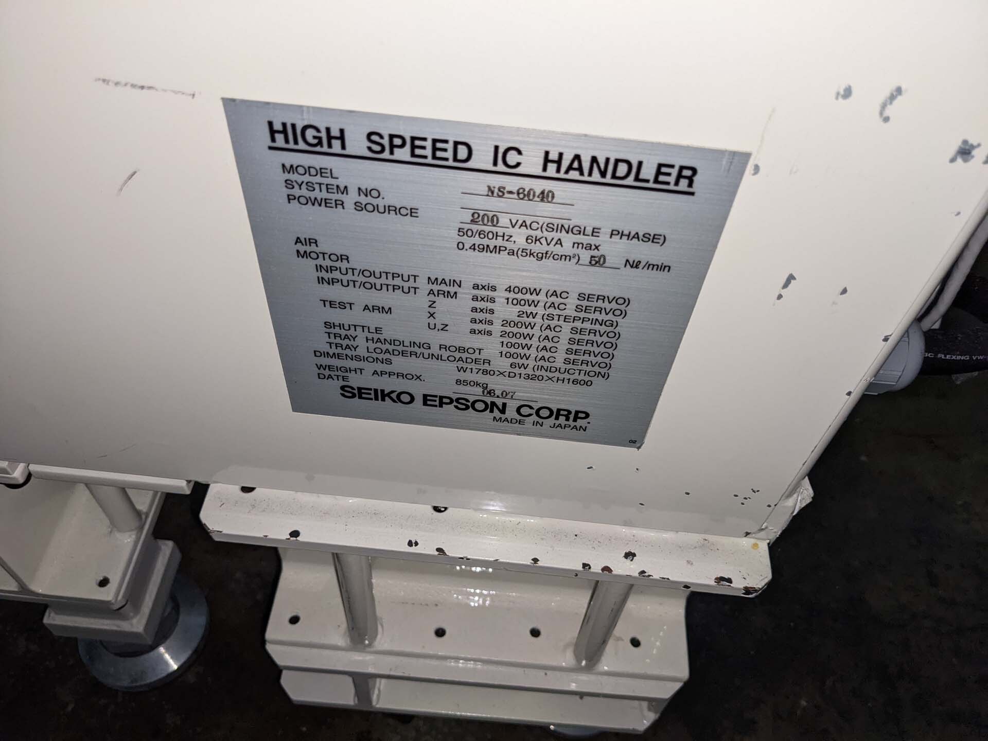 SEIKO / EPSON NS 6040 Handler used for sale price #293614788, 2007 ...