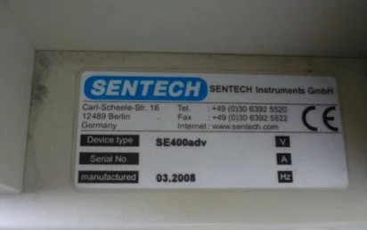 SENTECH 400ADV Ellipsometer used for sale price #9036894, 2008 > buy ...