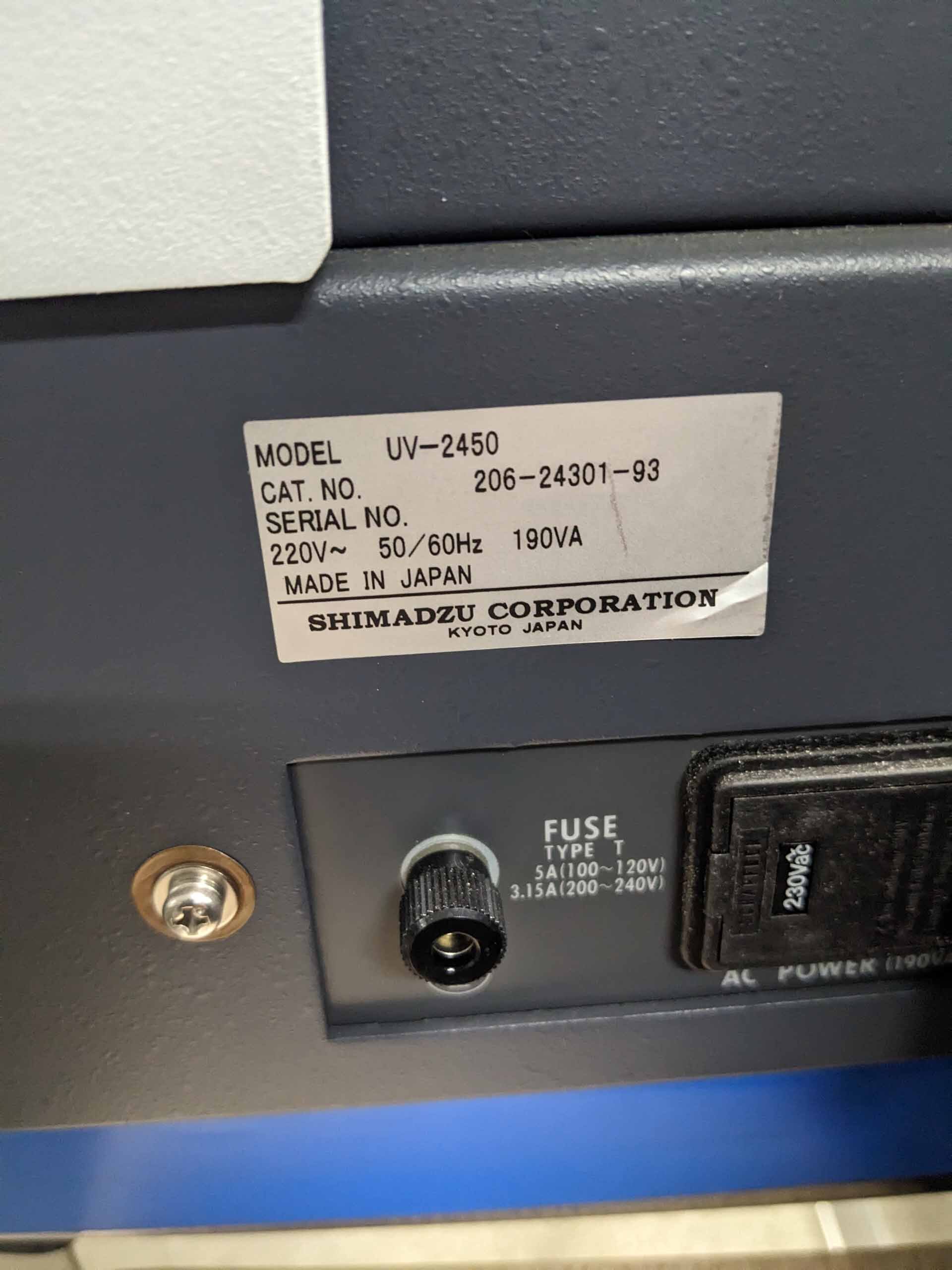 SHIMADZU UV-2450 사용됨 판매용 가격 #293640603, > 구매 로부터 CAE