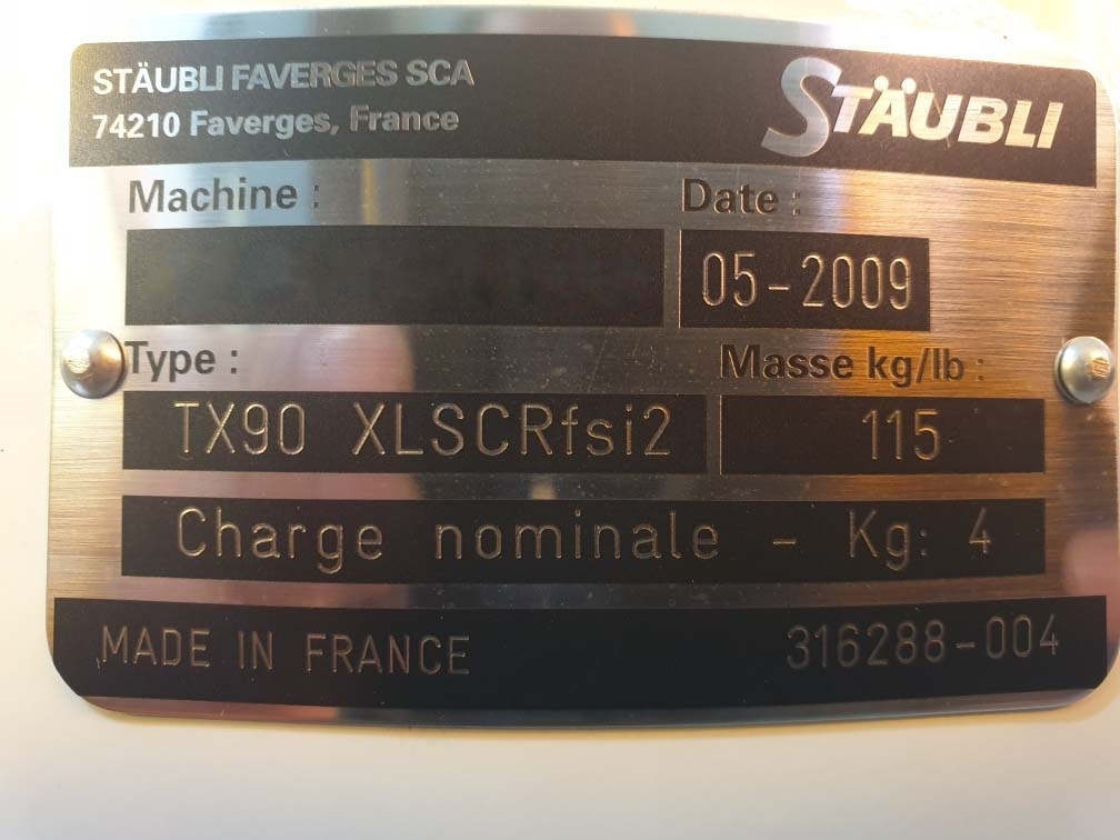 STAUBLI TX90 XLSCRfsi2 Wafer Handler used for sale price #9294303, 2009 ...