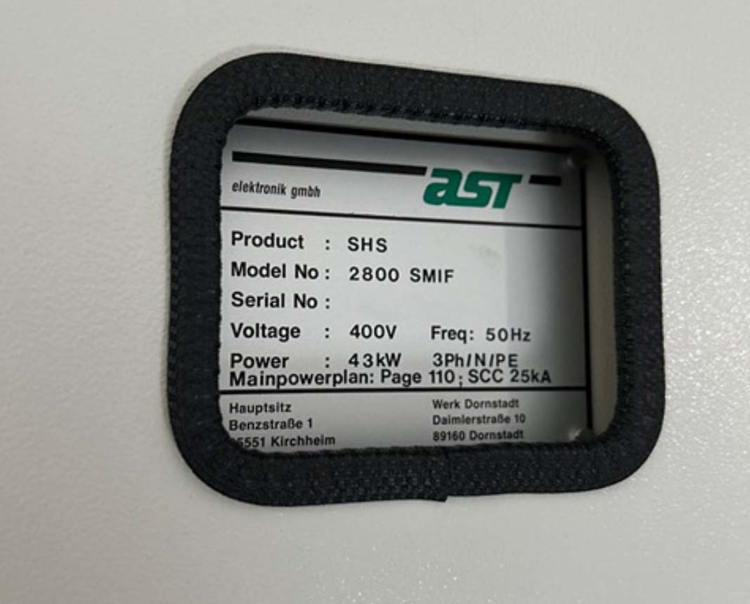 STEAG / MATTSON / AST SHS 2800 급속열공정장비 판매 가격 #293770992, 1999에 사용됨 ...