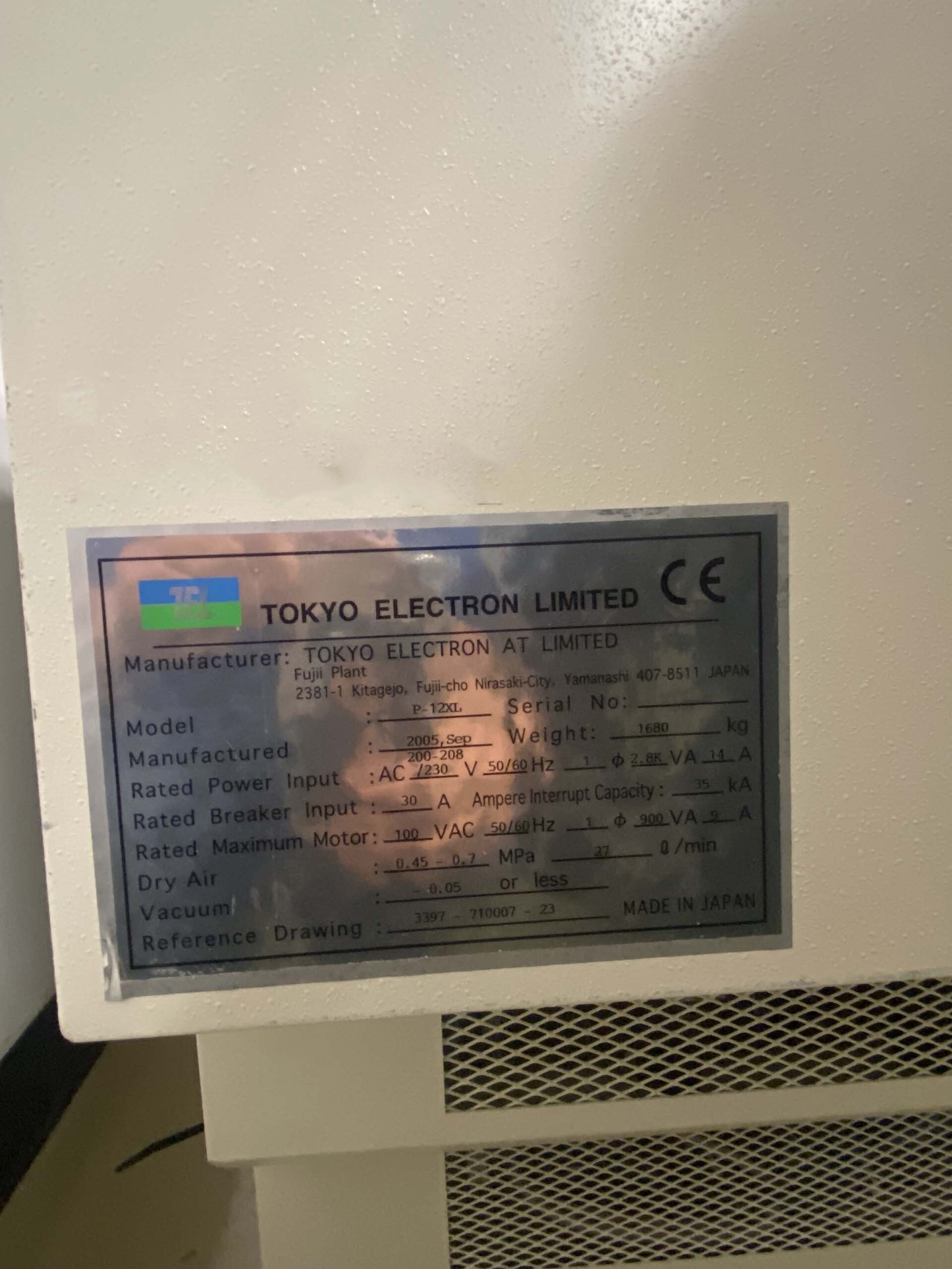 TEL / TOKYO ELECTRON P-12XL 검사기 판매 가격 #293793212, 2005에 사용됨 > CAE에서 구매