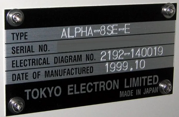 TEL / TOKYO ELECTRON Alpha 8SE-E-ATPF Diffusion Furnace used for sale ...
