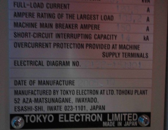 TEL / TOKYO ELECTRON Alpha 8SE-E 扩散炉 用于销售价格 #9069046 > 从 CAE 购买