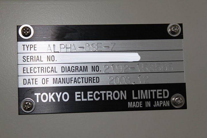 TEL / TOKYO ELECTRON Alpha 8SE-Z Diffusion Furnace used for sale price ...