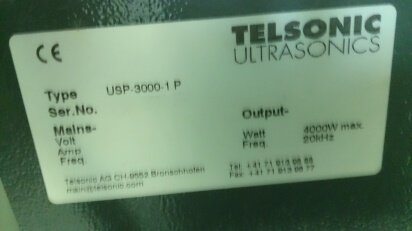 TELSONIC / ULTRASONIC USP-3000-1 P Packager used for sale price #166651 ...