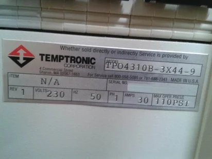 TEMPTRONIC ThermoStream TP04310B-3X44-9 최종 테스트 장비 판매 가격 #9044936에 사용됨 ...
