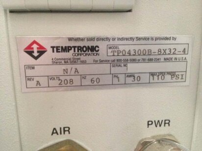 TEMPTRONIC TPO 4300B-8X32-4 최종 테스트 장비 판매 가격 #9117421, 2006에 사용됨 > CAE에서 구매