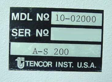 KLA / TENCOR Alpha Step 200 晶圓測試設備 用於銷售價格 #82917 > 從 CAE 購買