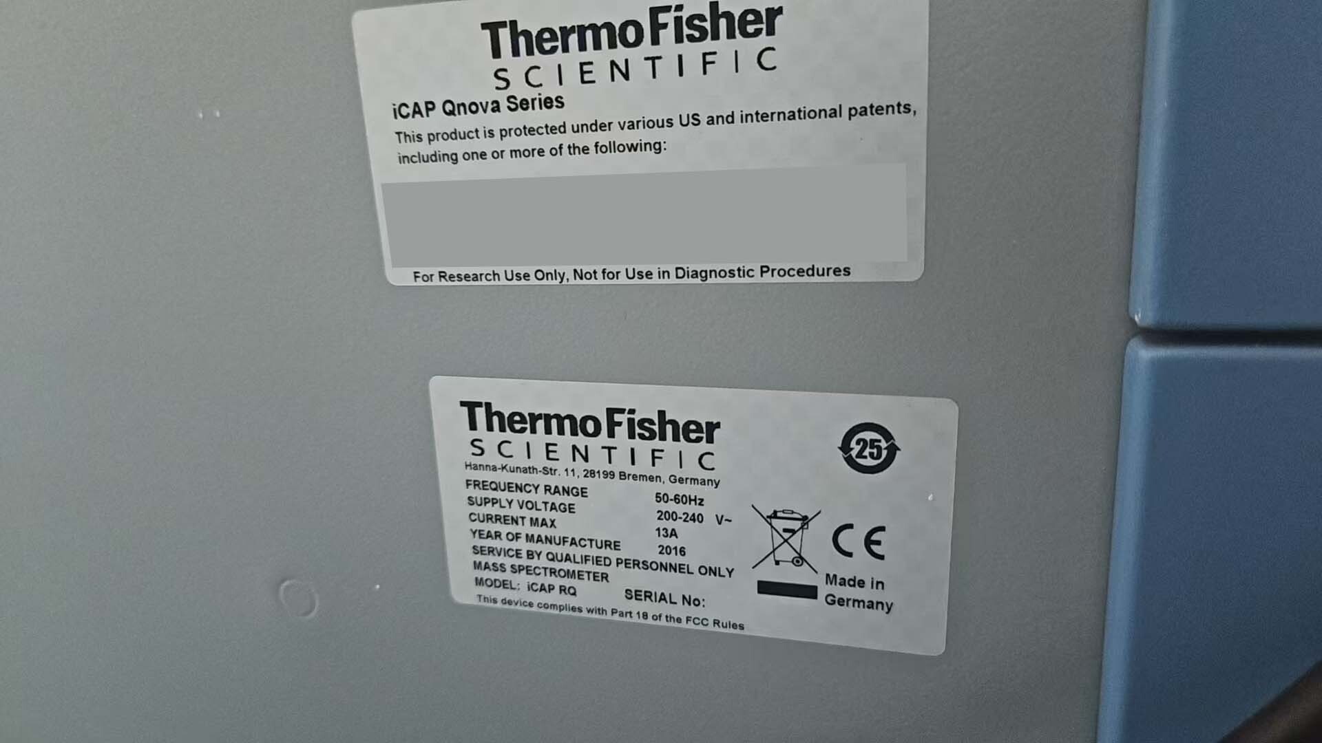 THERMO FISHER SCIENTIFIC iCAP RQ Spectrometer used for sale price ...