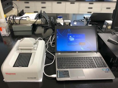 THERMO SCIENTIFIC Nanodrop 8000 분광계 판매 가격 #9258379, 2014에 사용됨 > CAE에서 구매