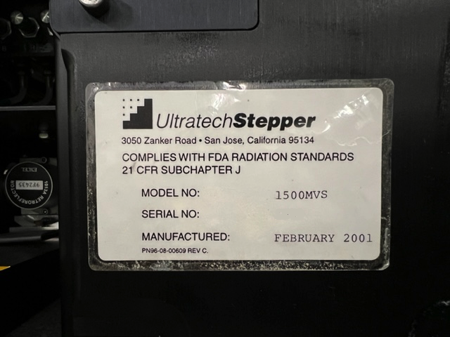 ULTRATECH 1500 MVS Stepper 익숙한 판매용 가격 #293639347, 2001 > 사다 from CAE
