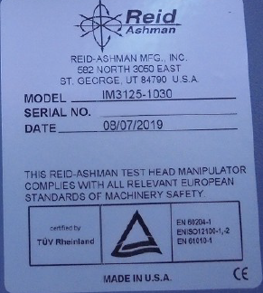 REID ASHMAN IM3125-1030 用于销售价格 #293800002, 2019 > 从 CAE 购买