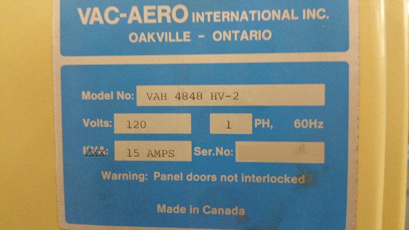 VAC AERO VAH 4848 HV-2 익숙한 판매용 가격 #9092599 > 사다 from CAE