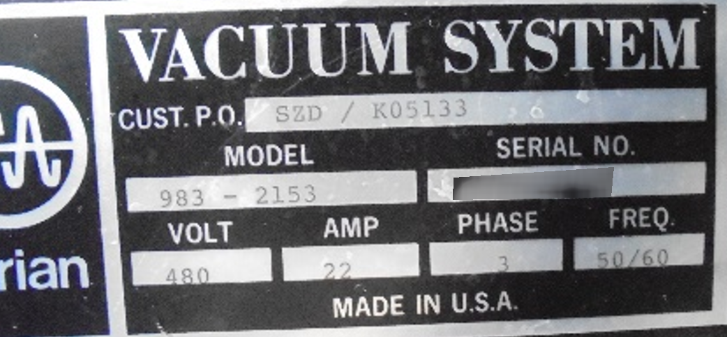VARIAN 983-2153 Sputtering System used for sale price #293813371 > buy ...