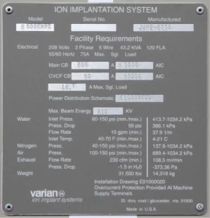 VARIAN E500 EHPI Ion Implanter & Monitor used for sale price #9037294 ...