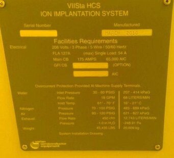 VARIAN VIISta HCS Ion Implanter & Monitor used for sale price #293727956, 2010 > buy from CAE