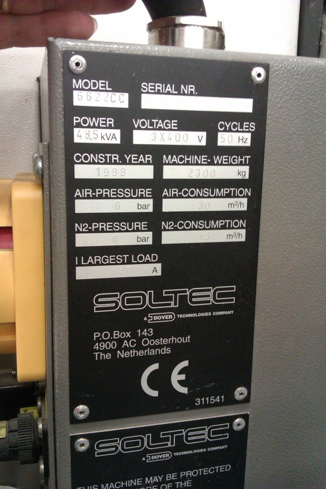 VITRONICS SOLTEC 6622 CC Pcb Solder Machine used for sale price ...