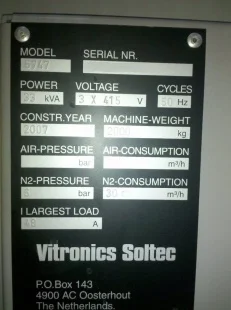 VITRONICS SOLTEC 6747 Pcb Solder Machine used for sale price #141599 ...