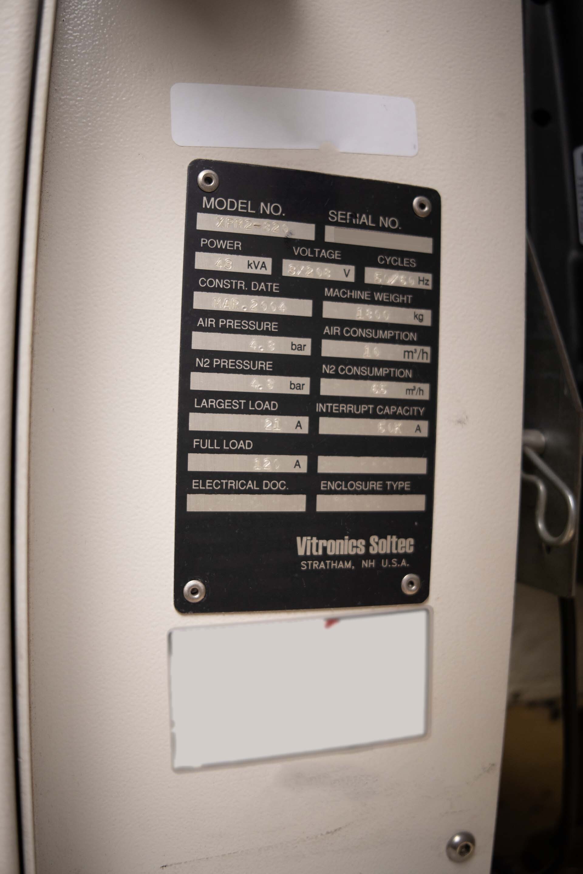 VITRONICS SOLTEC XPM2 820 Oven / Furnace used for sale price #293797860 ...